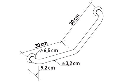 Asidera angulada 135 º de acero con recubrimiento epoxi LIGURIA ...